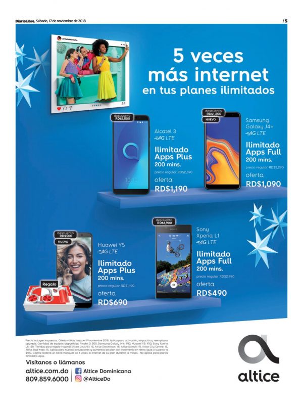 Encarte Altice, Sábado 17 de Noviembre 2018 - Dominicana.do